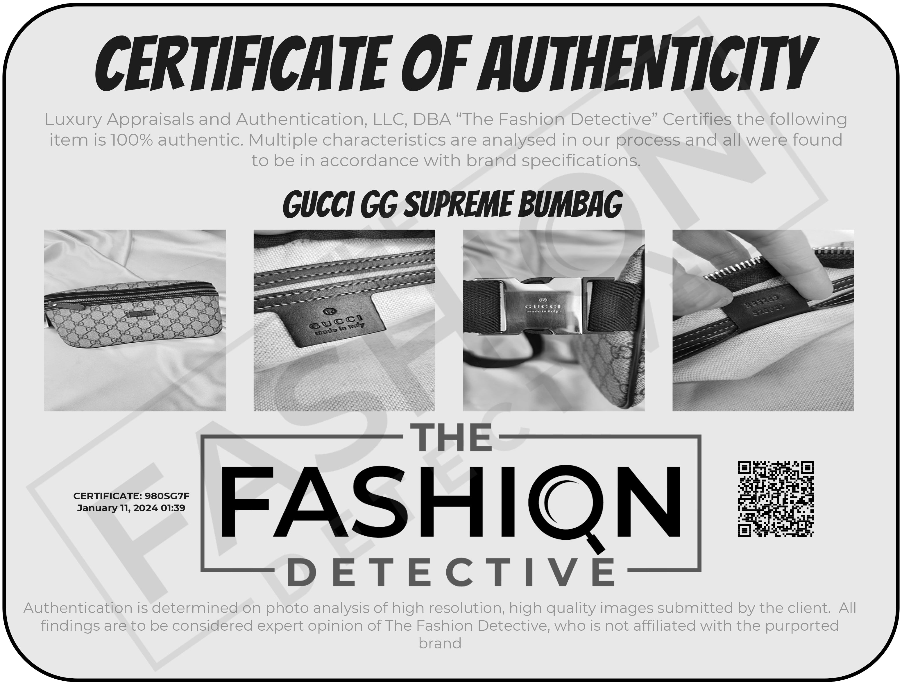 Certificate Of Authentication – Lusso and Lux LLC